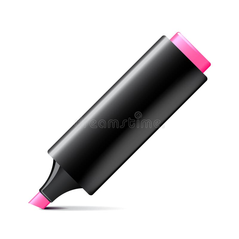 Marker pen on white vector stock vector. Illustration of supply - 66142426