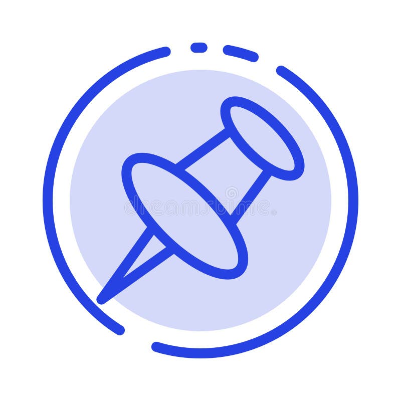 Marker, Pin, Mark Blue Dotted Line Line Icon Stock Vector ...