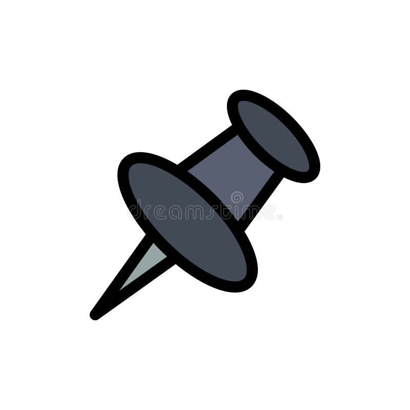 Marker, Pin, Mark Flat Color Icon. Vector Icon Banner Template Stock ...