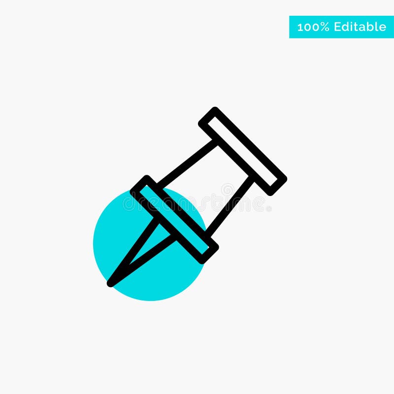Marker, Pin Turquoise Highlight Circle Point Vector Icon Stock Vector ...