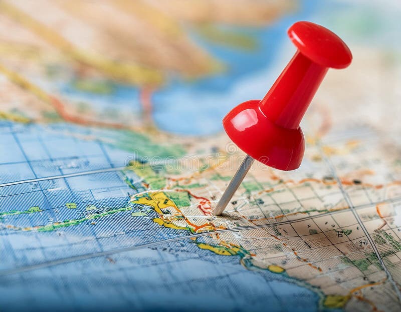 Marker Pointing To a Specific Location on a Map, Representing ...