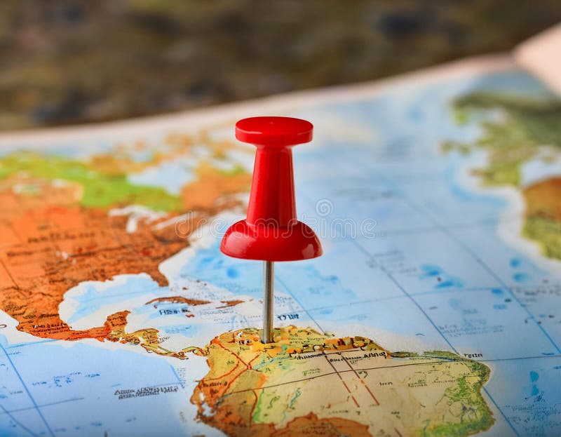 Marker Pointing To a Specific Location on a Map, Representing ...