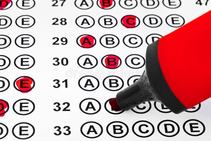 Marker and test stock photo. Image of document, option - 22339362