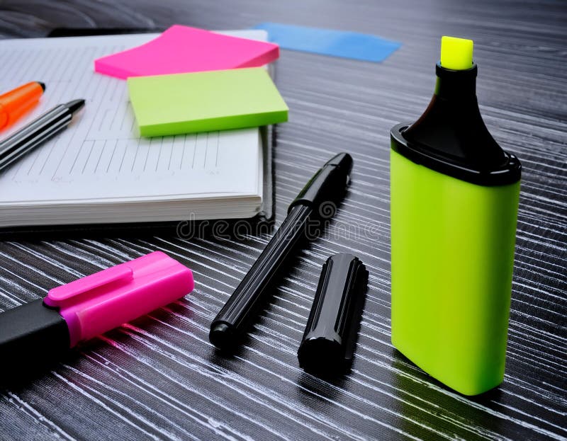 Marker and Writing Tools Featuring Elements Like Pens, Highlighters ...
