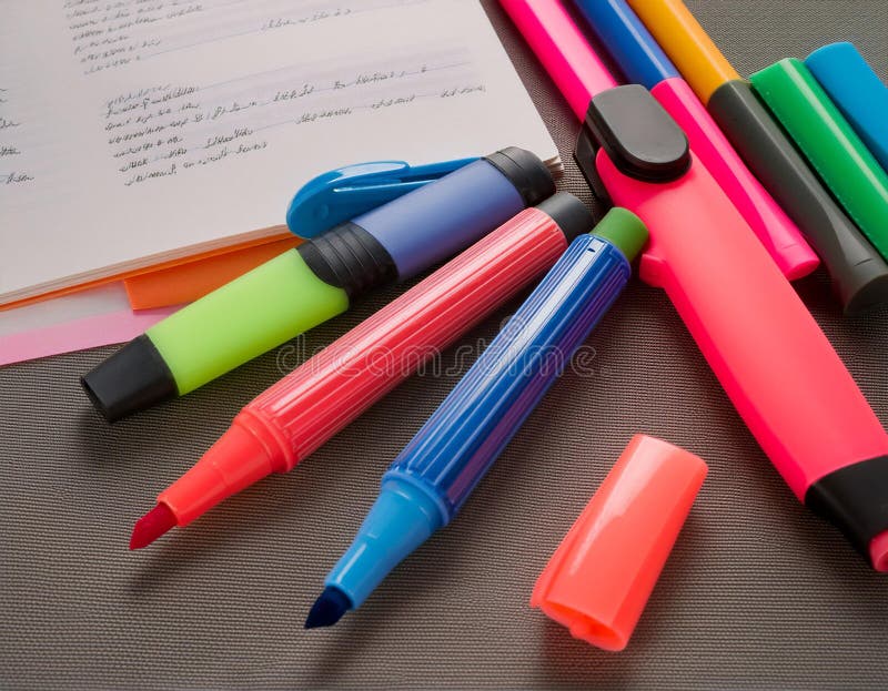 Marker and Writing Tools Featuring Elements Like Pens, Highlighters ...