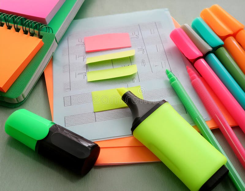 Marker and Writing Tools Featuring Elements Like Pens, Highlighters ...