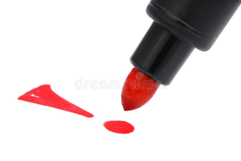 Marker Written Exclamation Mark. Stock Image - Image of education ...