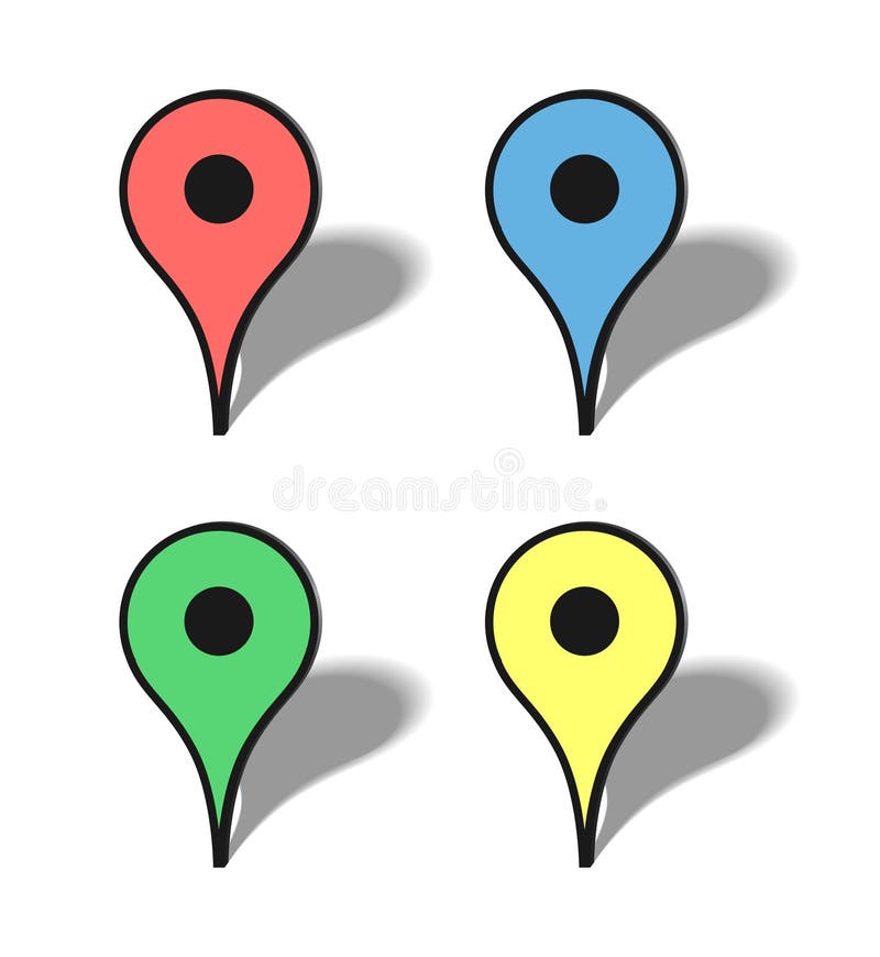 Markers map icons stock vector. Illustration of tack - 36986465