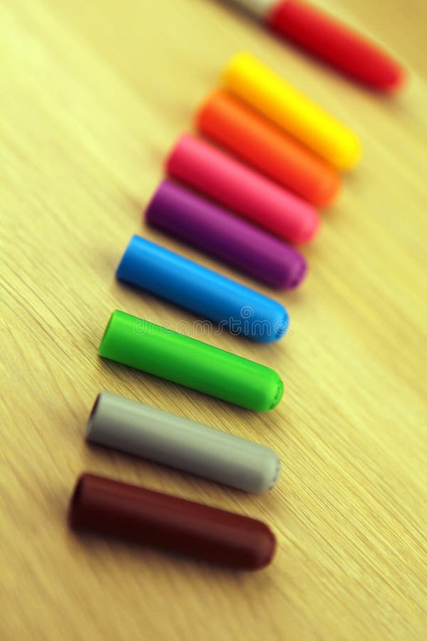 Markers Table Studio Quality Stock Image - Image of colours, concept ...