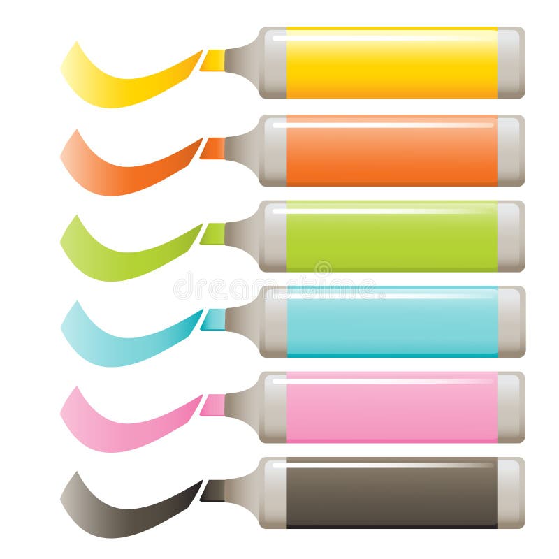 Markers vector set stock vector. Illustration of pink - 11440965