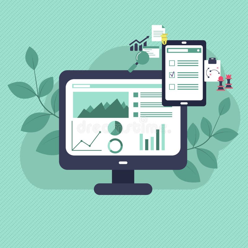 Market Analysis Vector Concept Stock Illustration - Illustration of ...