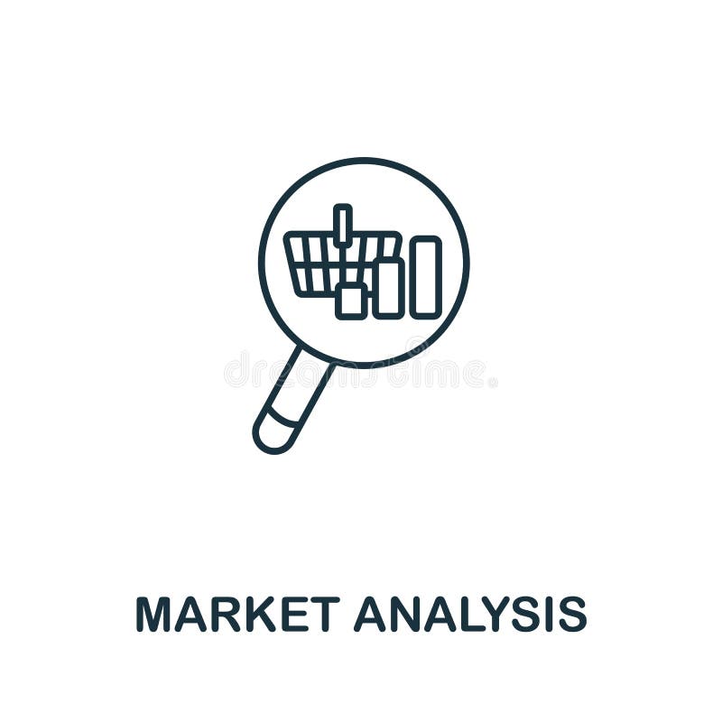 Market Analysis Icon. Monochrome Simple Market Analysis Icon for ...