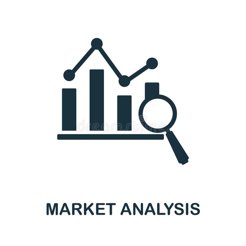 Market Analysis Icon. Monochrome Simple Market Analysis Icon for ...