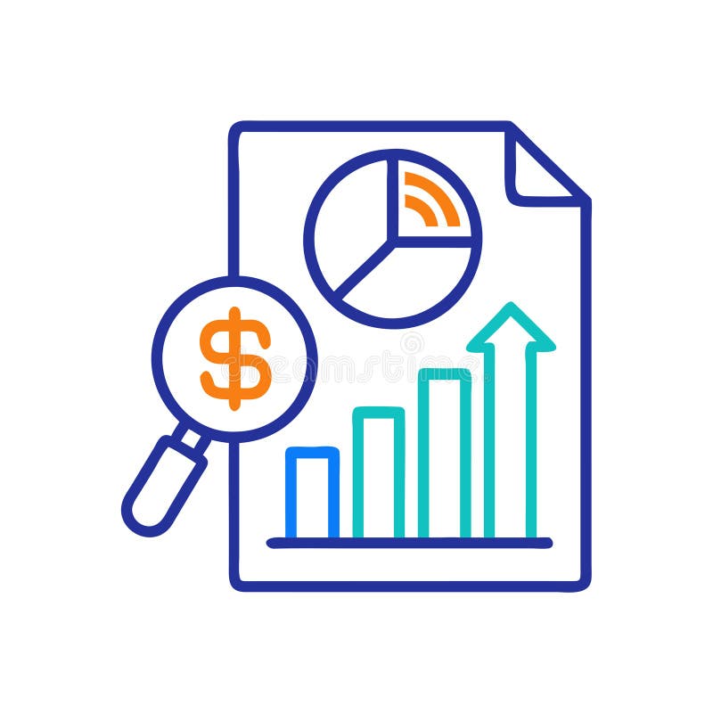 Market analysis logos stock vector. Illustration of inspect - 99109062