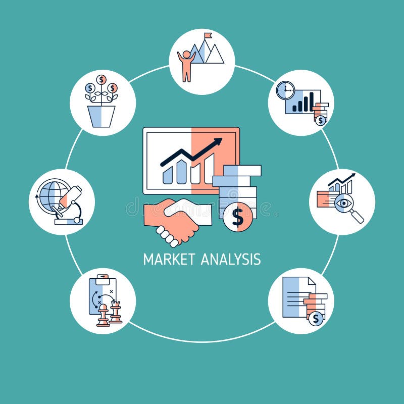 Market Analysis Vector Concept Stock Vector - Illustration of graphic ...