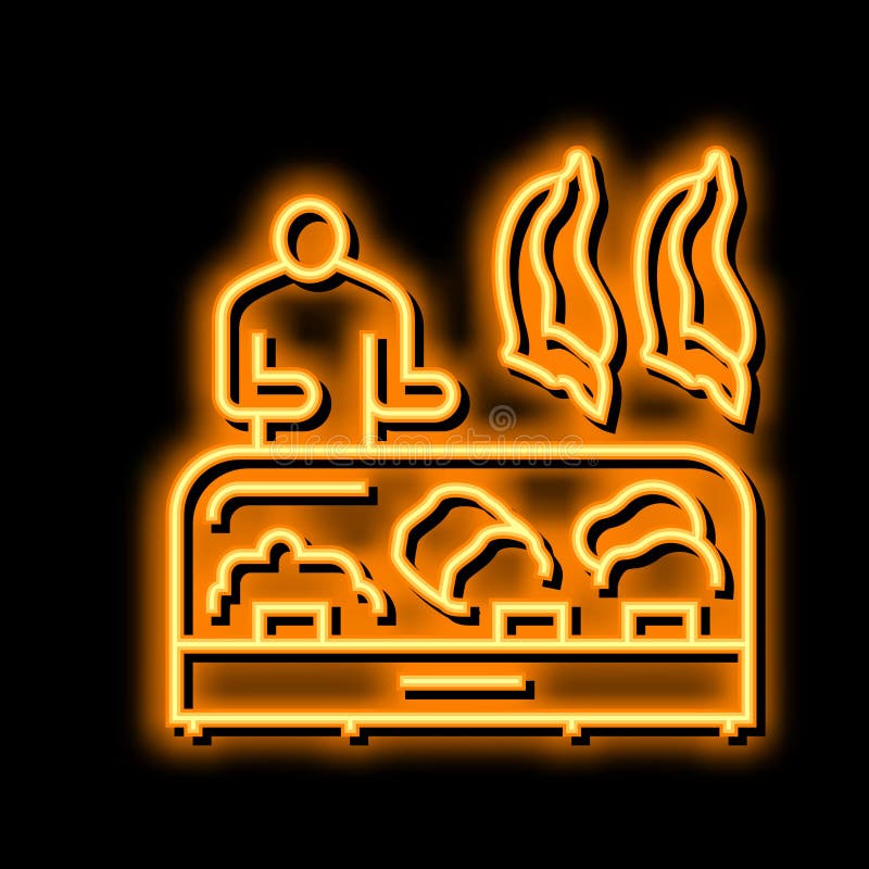 Market Beef Meat Neon Glow Icon Illustration Stock Vector ...