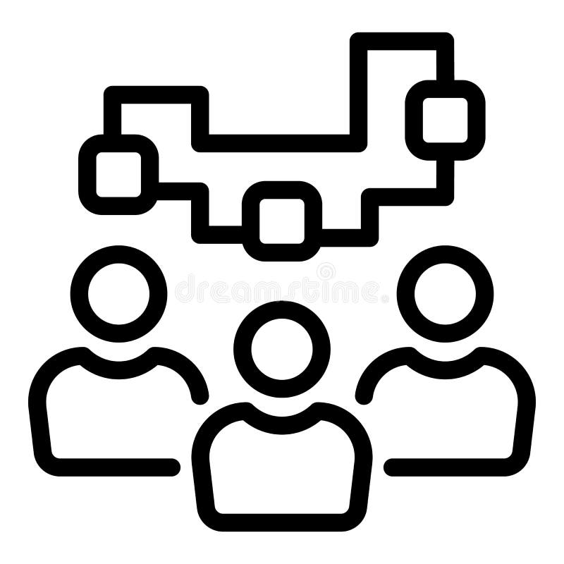 Market Community Icon, Outline Style Stock Vector - Illustration of ...