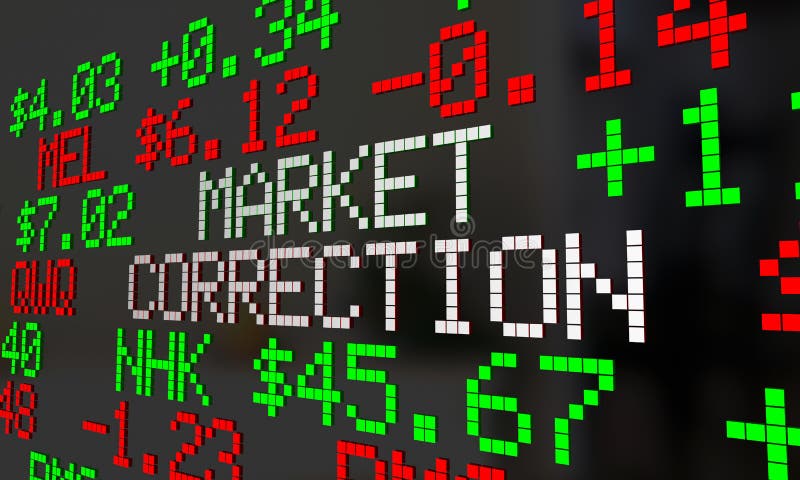 Market Correction Ticker Words Stock Illustrations – 4 Market ...