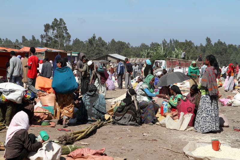 Market Day at Awassa in Ethiopia Editorial Stock Image - Image of ...