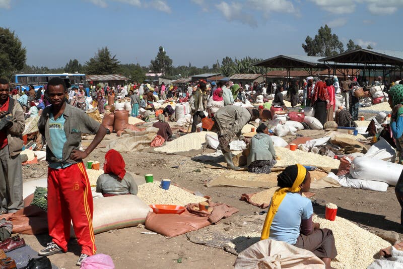 Market Day at Awassa in Ethiopia Editorial Stock Image - Image of ...