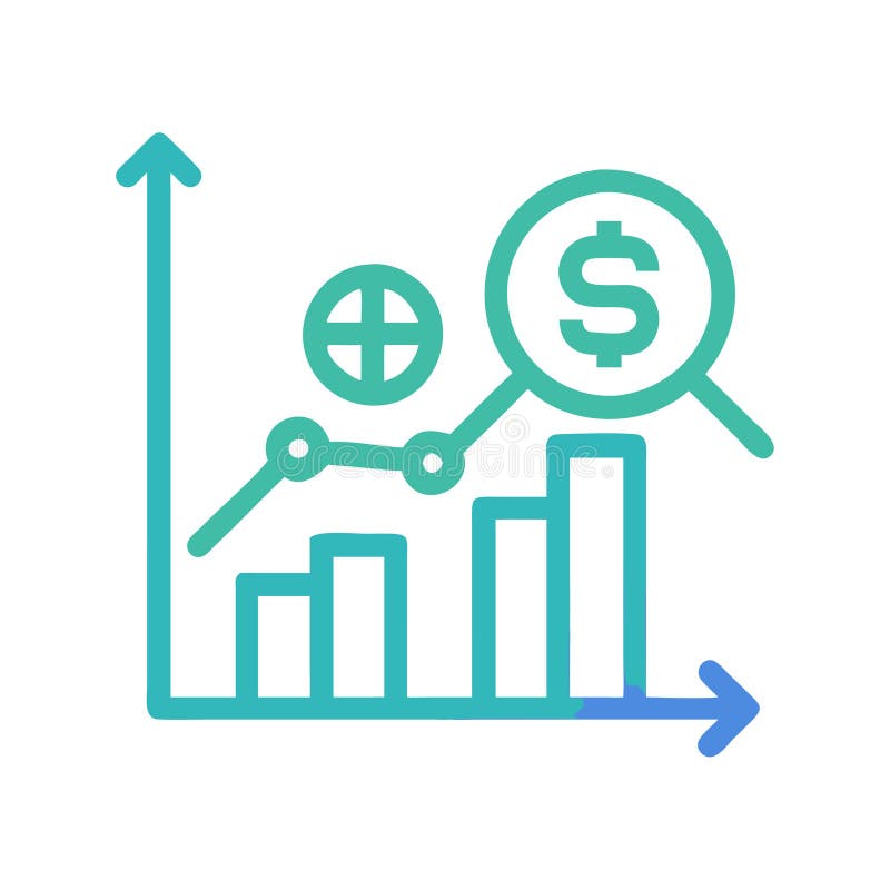 Market Demand Analysis Icon for Insights Stock Vector - Illustration of ...