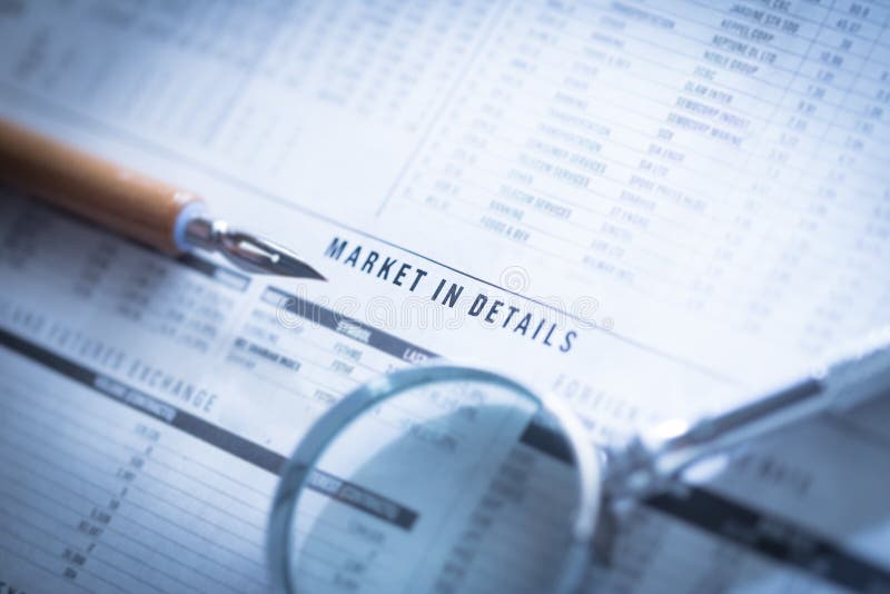 Market in detail stock image. Image of finance, newspaper - 79147647