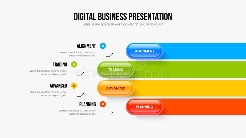 Market Development 4 Element Diagram Slideshow Template. Stock Vector ...