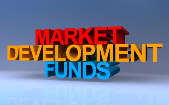 Market Development Funds on Blue Stock Illustration - Illustration of ...