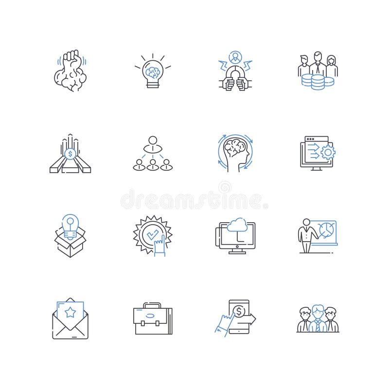 Market Diagnostics Line Icons Collection. Analysis, Trends, Insights ...