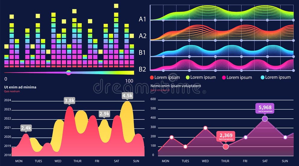 Infographic Dashboard Template Modern Design Vector Stock Photos - Free ...