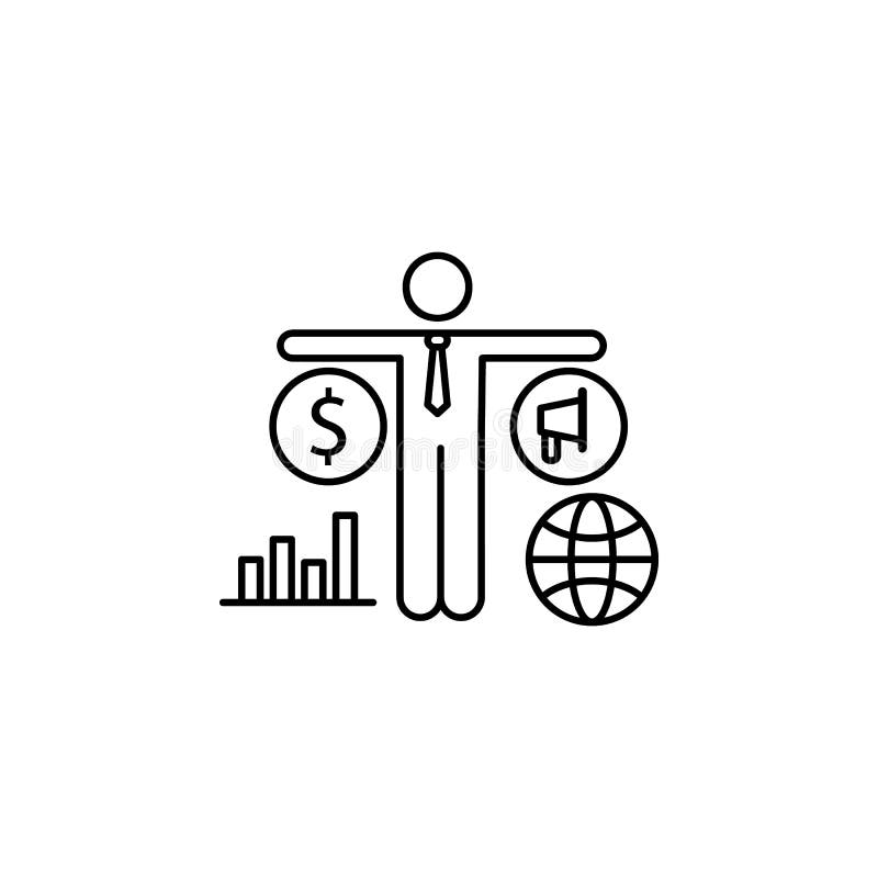 Market Dollar Strategy Global Icon. Element of Consumer Behavior Line ...