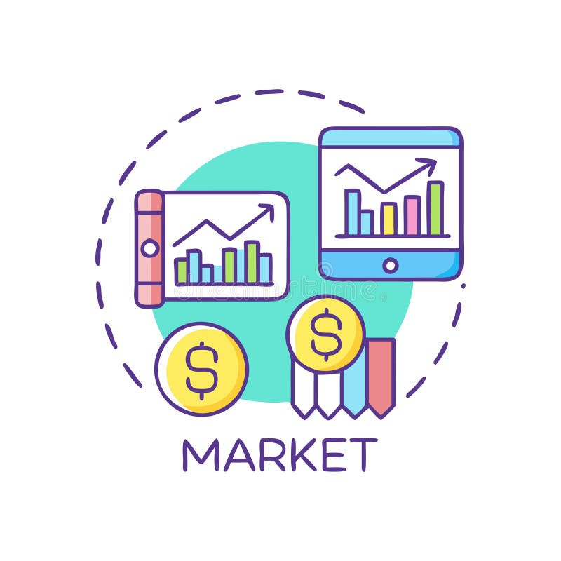 Market Dynamics Icon for Analysis Stock Vector - Illustration of ...