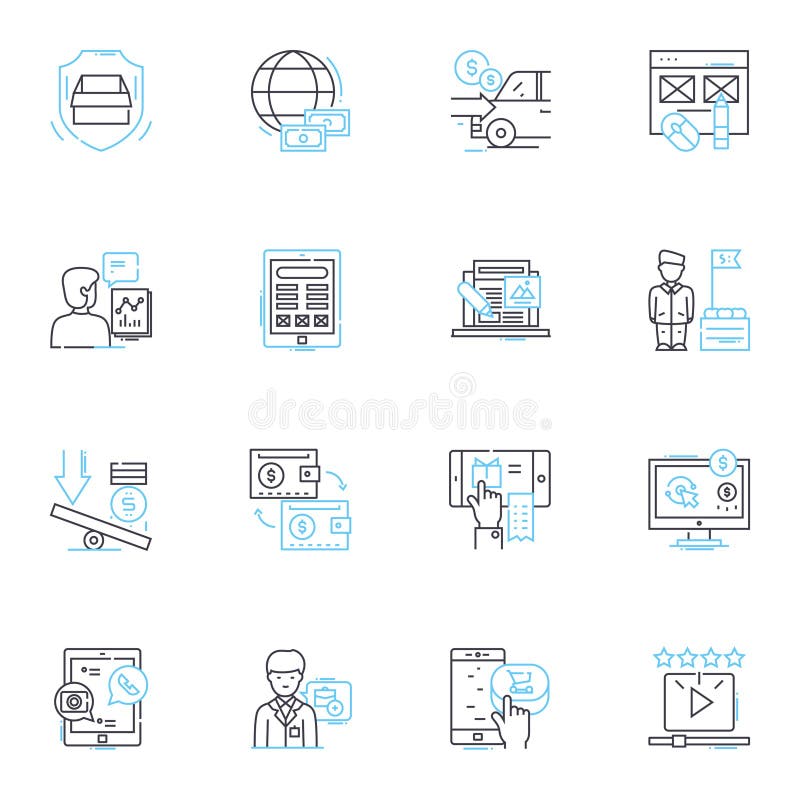 Market Exploration Linear Icons Set. Analysis, Research, Survey, Trends ... Market Exploration Linear Icons Set. Analysis, Research, Survey, Trends ...