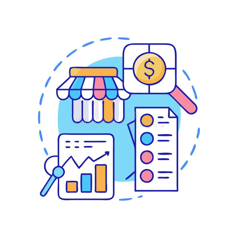 Market Feasibility Study Icon for Analysis Stock Vector - Illustration ...