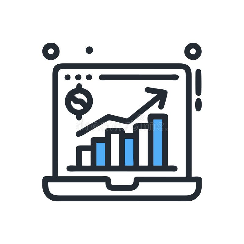Market Forecast Icon for Predicting Trends Stock Vector - Illustration ...