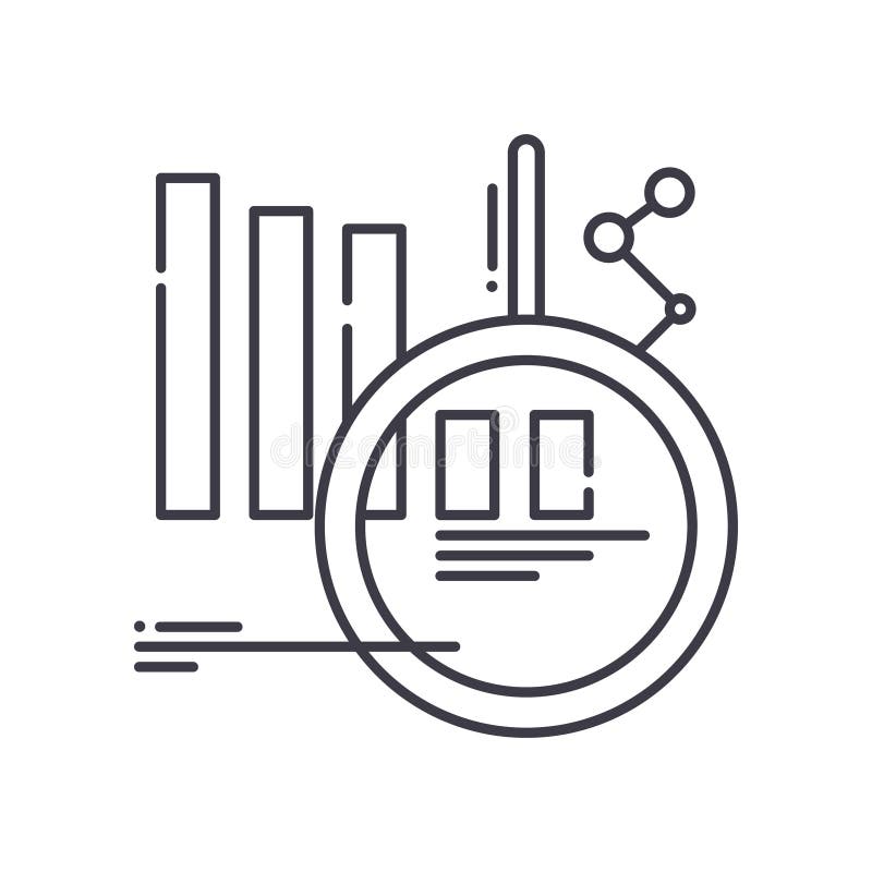 Market Forecast Image Icon, Linear Isolated Illustration, Thin Line ...