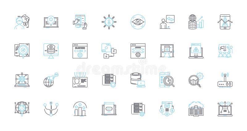 Market Forecasting Linear Icons Set. Prediction, Analysis, Trend ... Market Forecasting Linear Icons Set. Prediction, Analysis, Trend ...