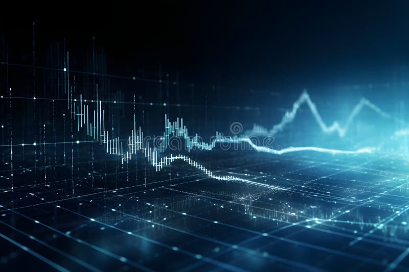 Market Graphs, Chart. Generative AI. Stock Illustration - Illustration ...