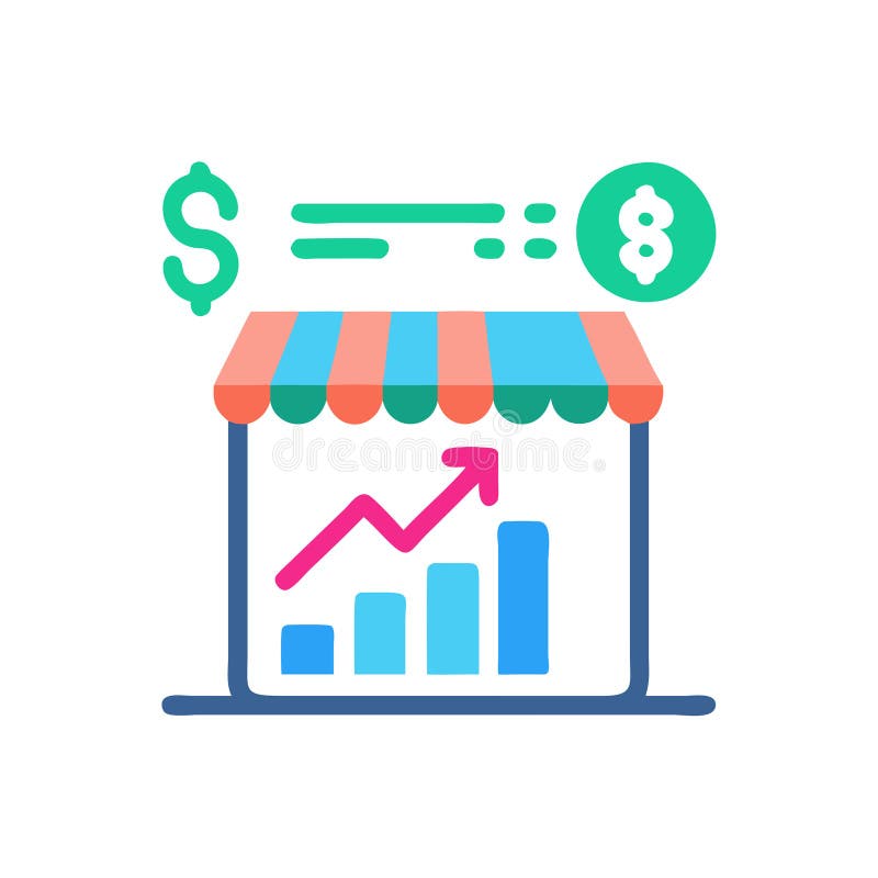 Market Growth Icon for Business Strategy Stock Vector - Illustration of ...