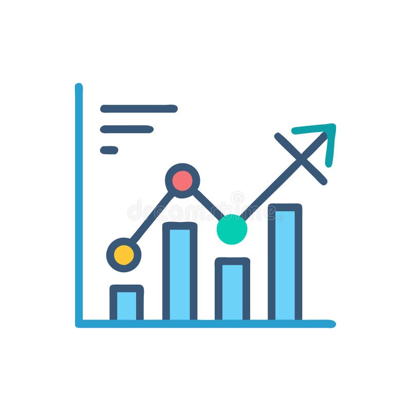 Market Growth Metrics Icon for Analysis Stock Vector - Illustration of ...