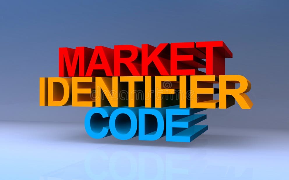 Market Identifier Code on Blue Stock Illustration - Illustration of ...