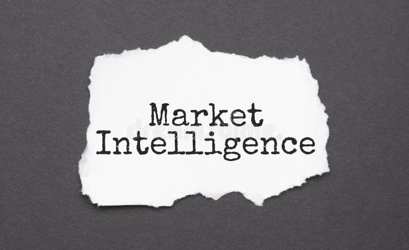 Market Intelligence Sign Torn Paper Black Background Stock Photos ...