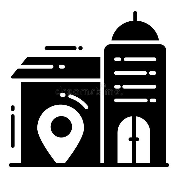 Market Location Glyph Icon, Map and Location Icon Stock Vector ...