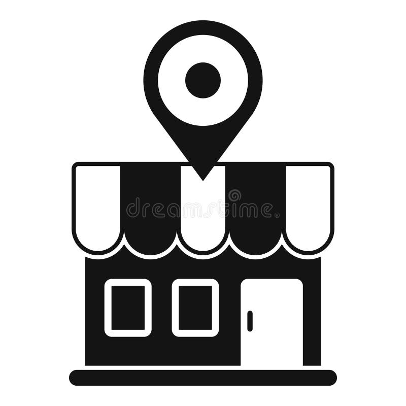 Market Locator Icon Simple Vector. Local Front Stock Vector ...