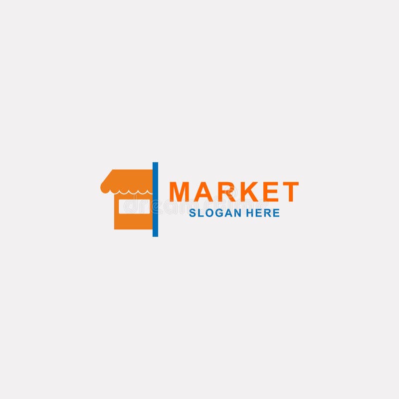 MARKET LOGO TEMPLATE stock illustration. Illustration of symbol - 166736564