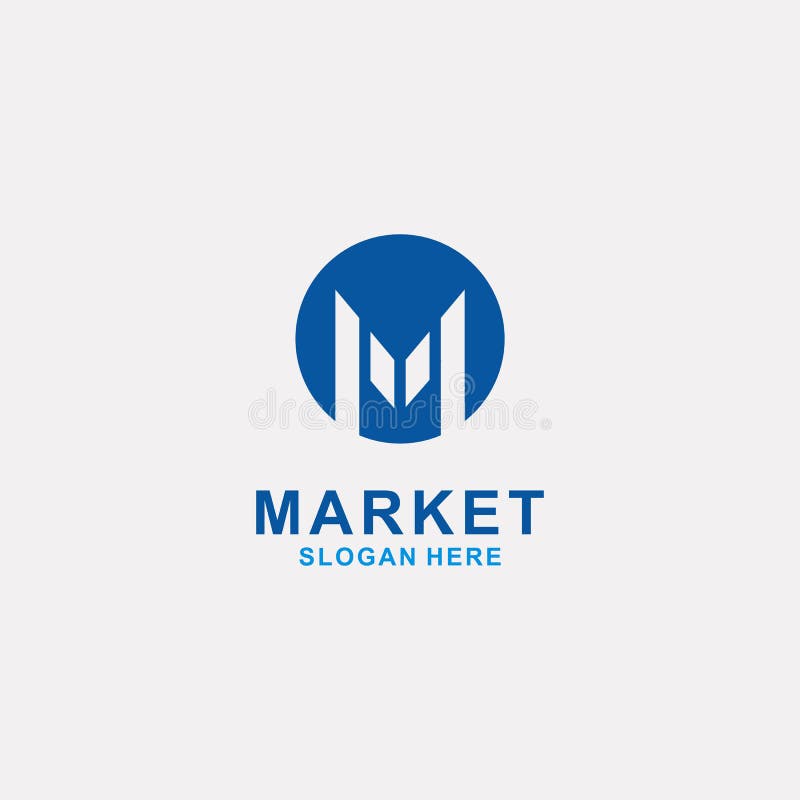 MARKET LOGO TEMPLATE stock illustration. Illustration of vector - 166736573