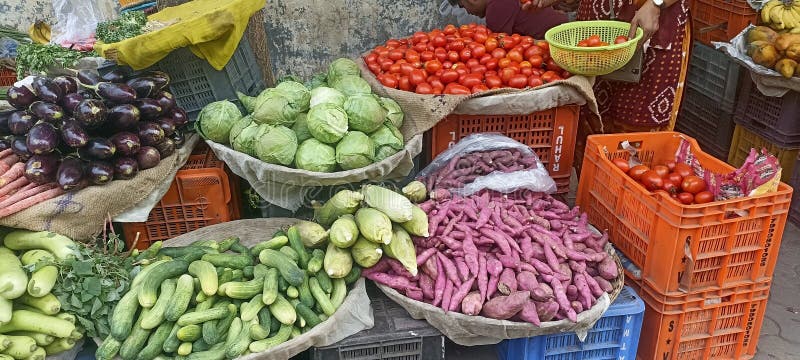 Market Place with Lot of Colourful Vegetables Stock Image - Image of ...