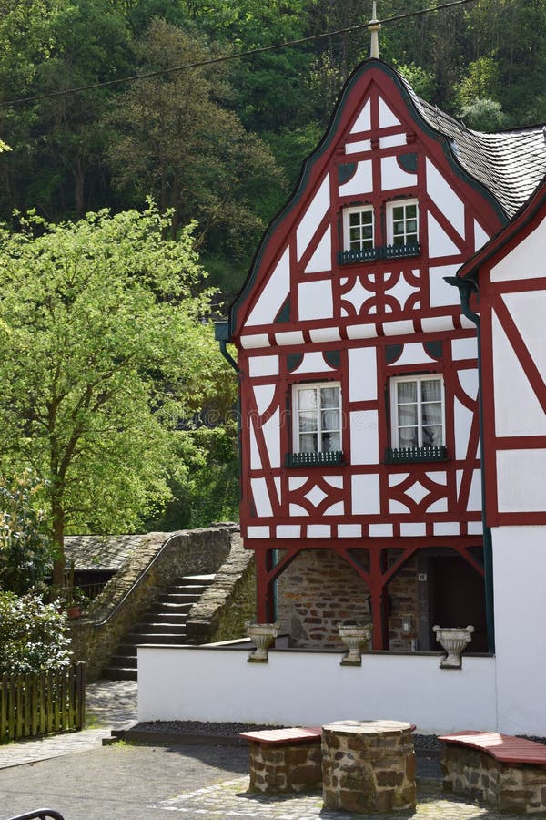 Market Place Monreal with a Half-timbered House and Stone Stairway ...