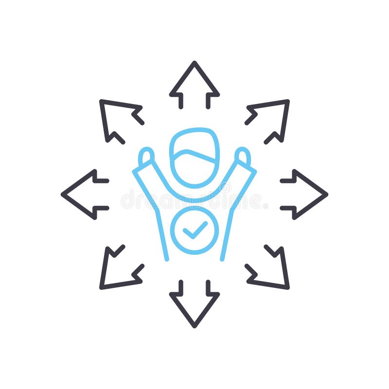 Market Positioning Line Icon Outline Symbol Vector Illustration