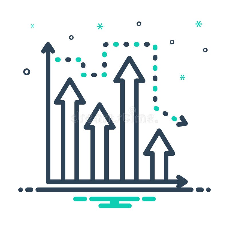 Mix Icon for Market Prediction, Analysis and Advertisement Stock Vector ...